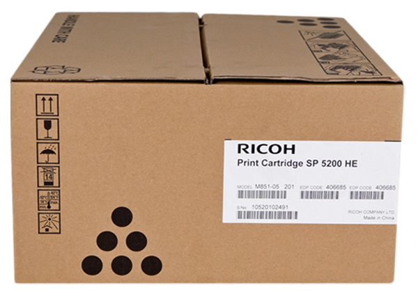 Картридж для лазерного принтера Ricoh SP 5200HE, черный, оригинал
