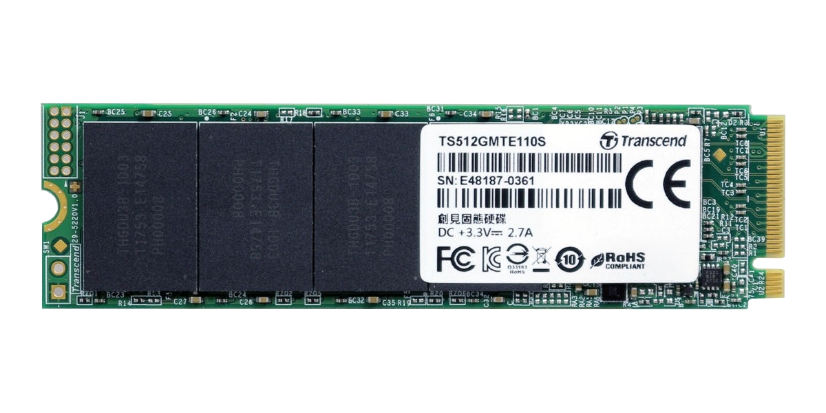 SSD накопитель Transcend MTE110S M.2 2280 512 ГБ (TS512GMTE110S)