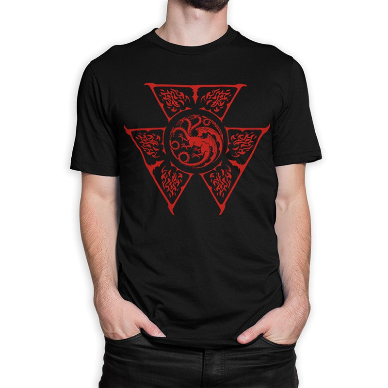 Футболка мужская DreamShirts Studio Дом Дракона - Игра Престолов черная 3XL