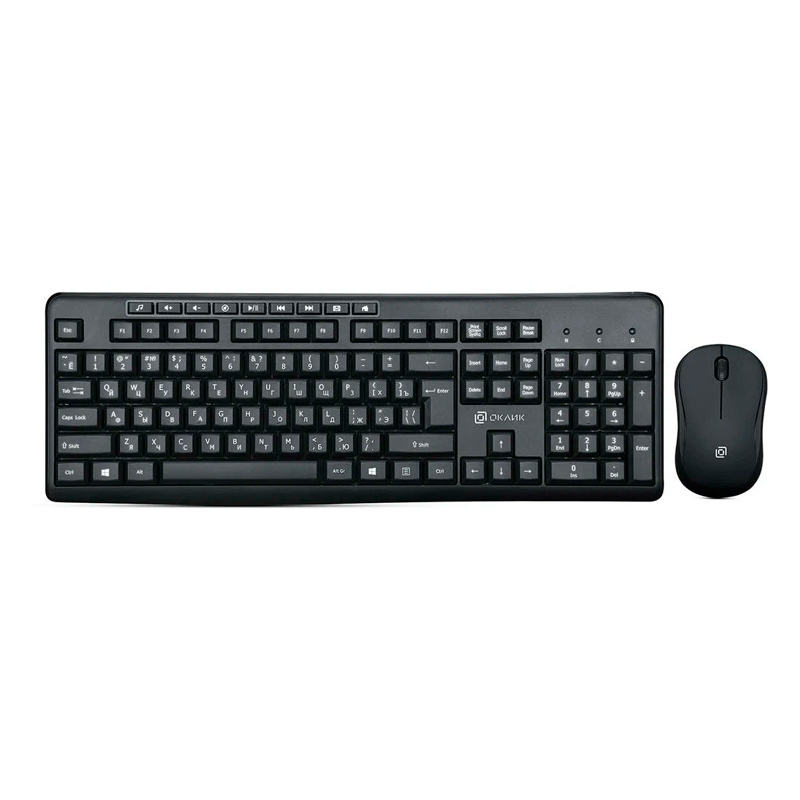 Комплект клавиатура и мышь Oklick 225M Black/White