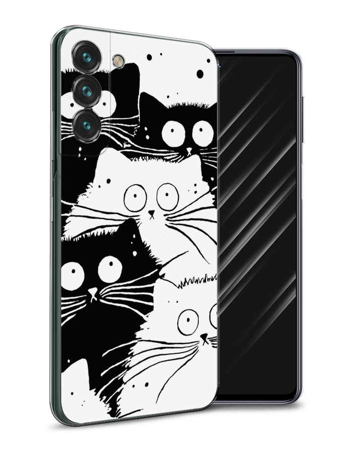Чехол Awog на Samsung Galaxy S22 + / Самсунг S22 + "Коты черно-белые"