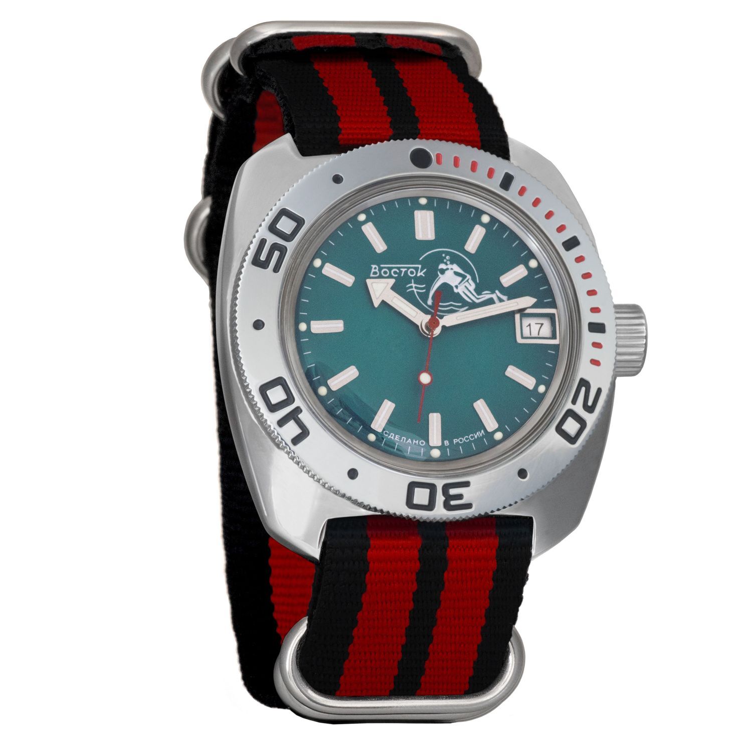 Наручные часы мужские Восток 710059 черные/красные