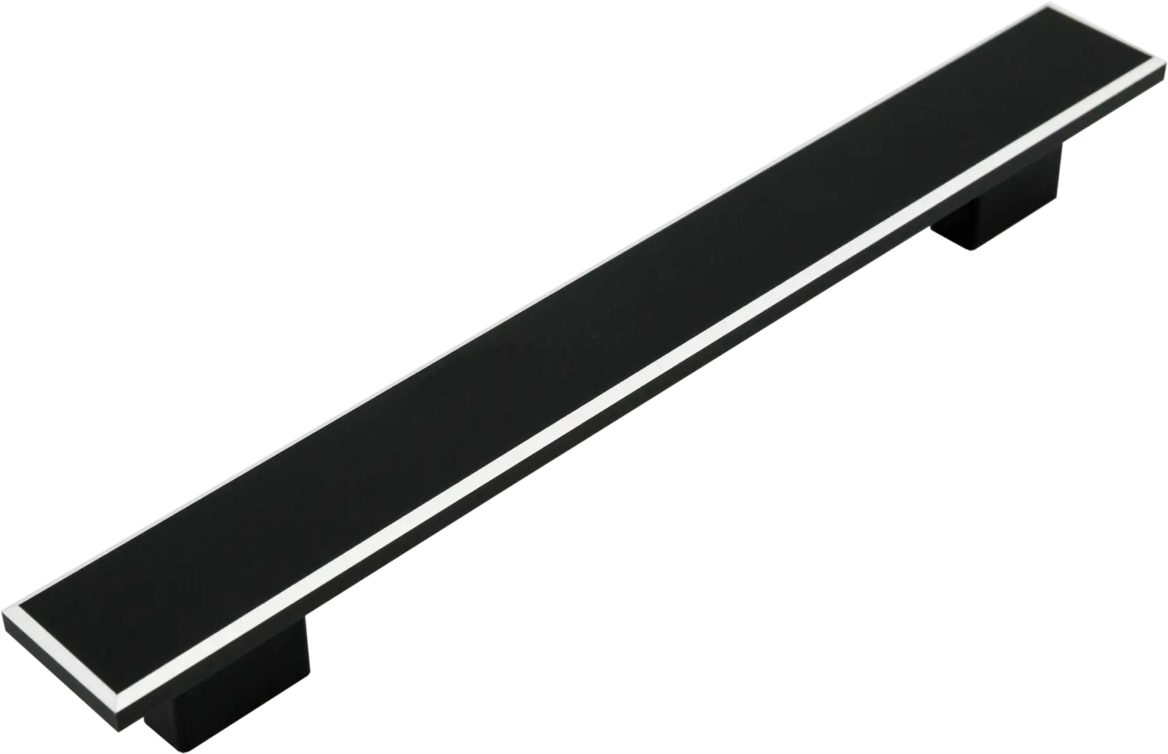 Ручка-скоба мебельная S-4130 160 мм, цвет матовый черный