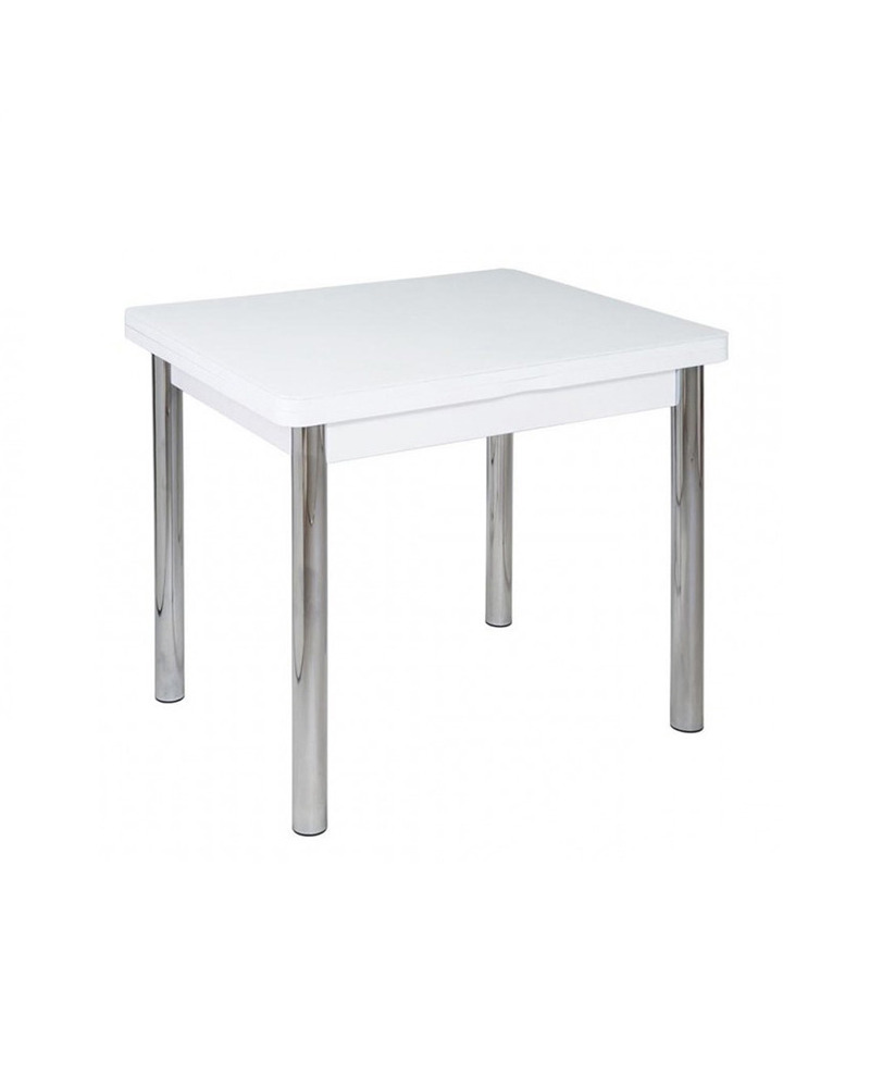 Обеденный раскладной стол DecoLine Румба, белый 600(1200)х800