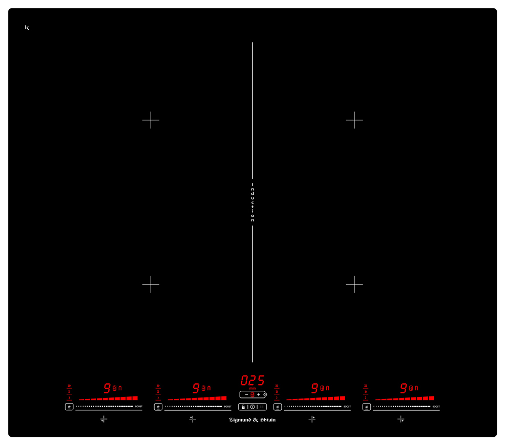 Встраиваемая варочная панель индукционная Zigmund & Shtain CIS 321.60 BX черный