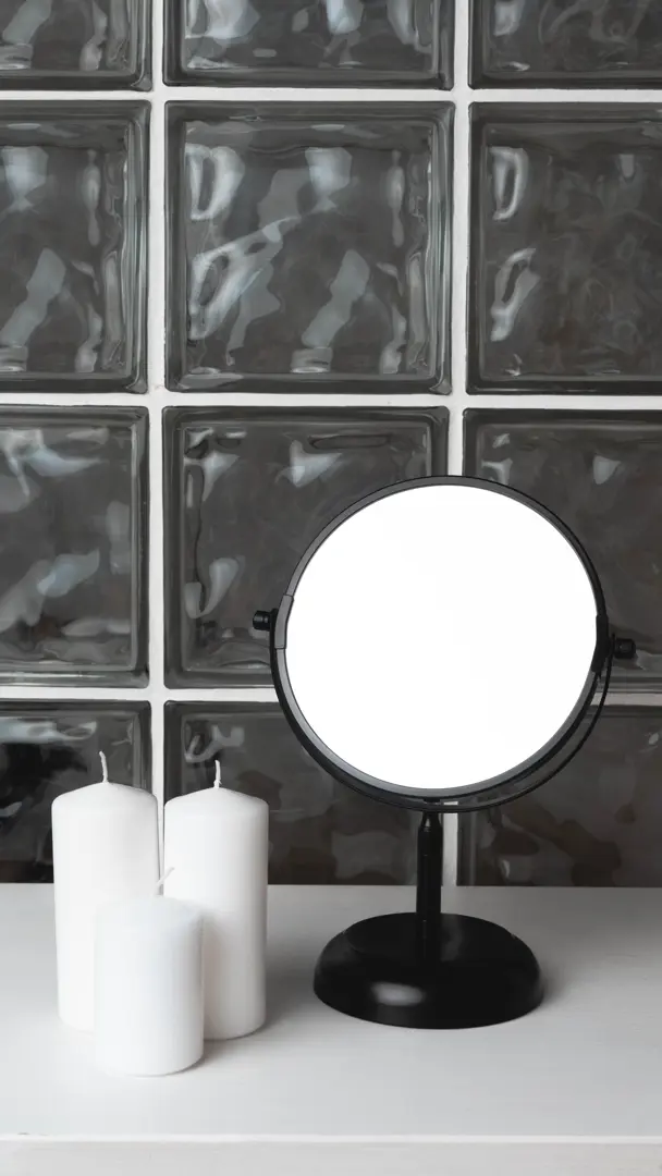Зеркало косметическое настольное Swensa двустороннее 17 см цвет чёрный
