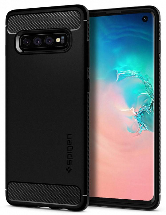 Чехол Spigen Rugged Armor (605CS25800) для Samsung Galaxy S10 (Black)