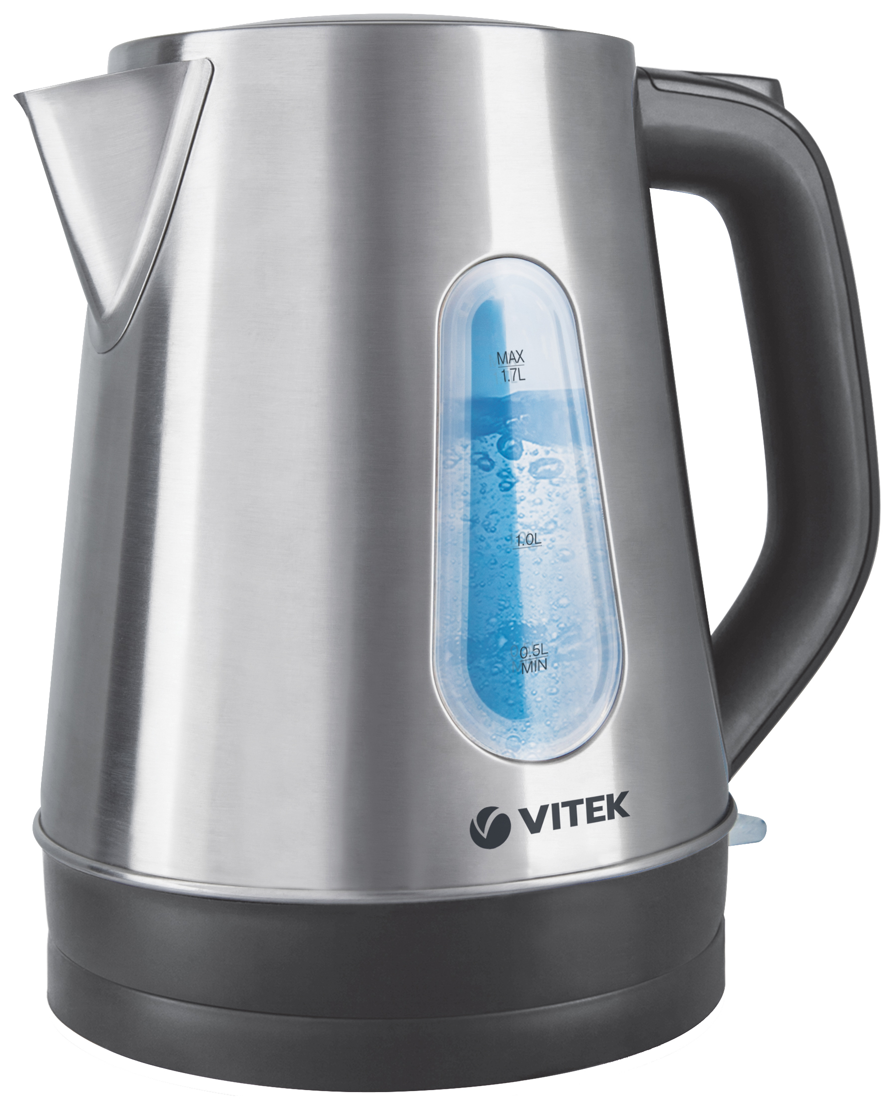 Чайник электрический VITEK VT-7038ST 1.7 л серебристый, черный