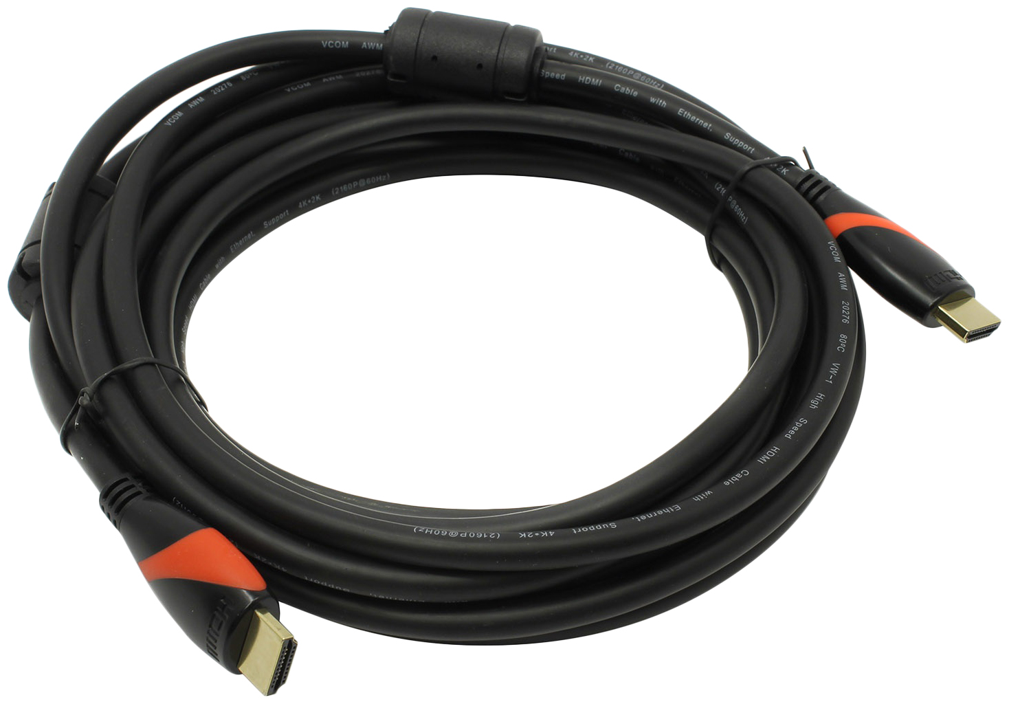 Кабель VCOM HDMI - HDMI 5м Red/Black (CG525DR)