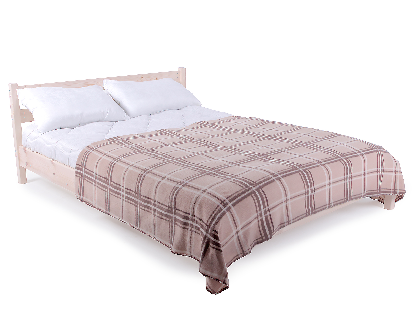 Двуспальная кровать Green Mebel Кровать Кантри Натуральный, 1600 Х 2000 мм