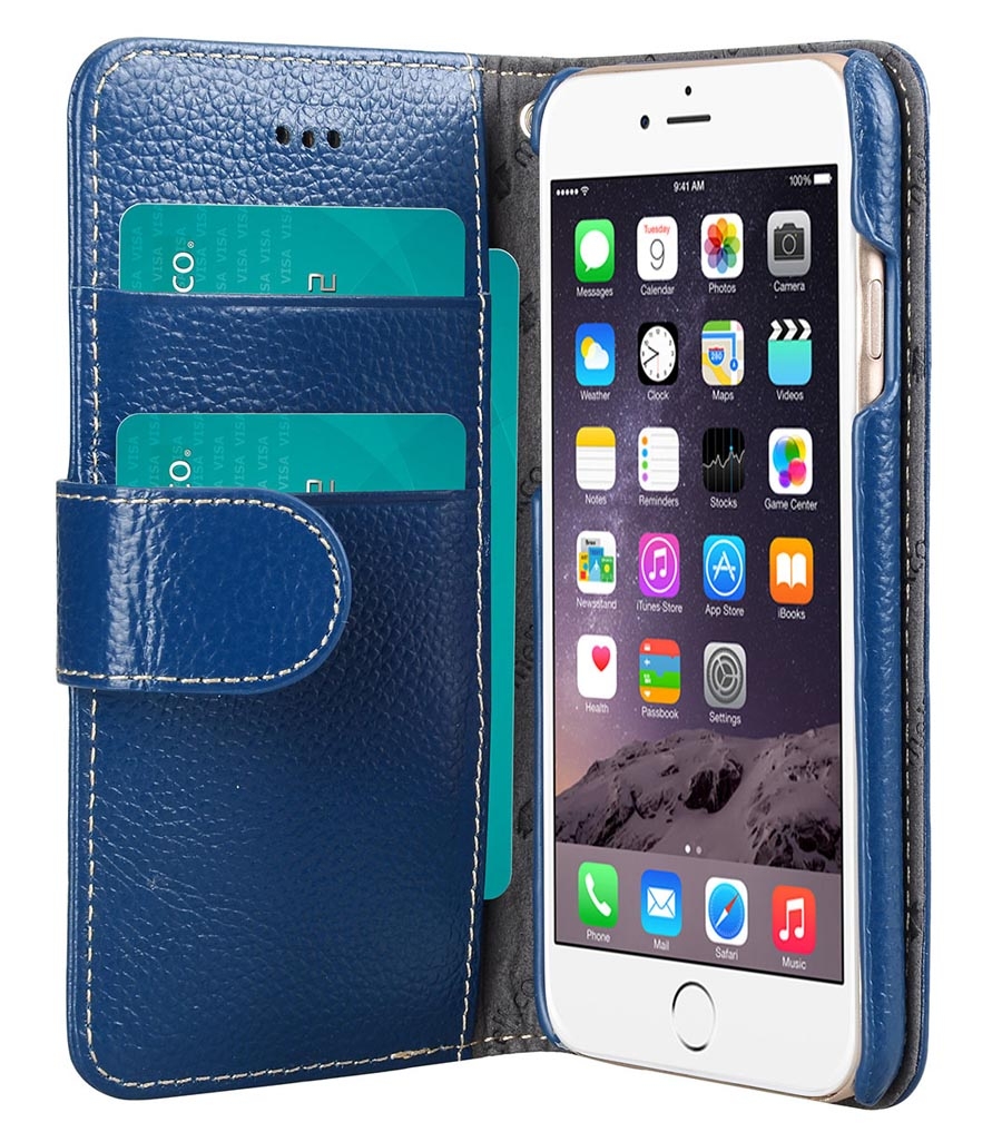 Чехол Melkco для Apple iPhone 6/6S - Wallet Book Type, Dark Blue