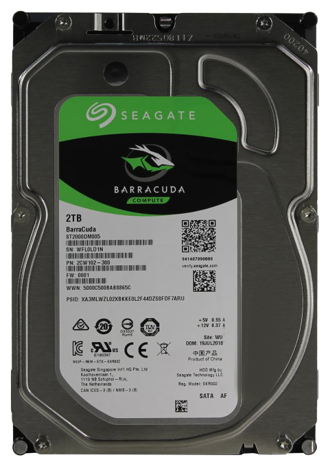 Жесткий диск Seagate BarraCuda 2ТБ (ST2000DM005)