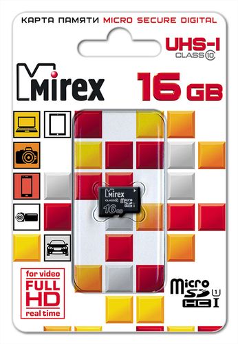 Карта памяти MIREX Micro SDHC 16GB