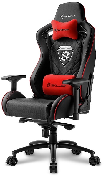 Игровое кресло Sharkoon Skiller SGS4 BK/RD, черный/красный