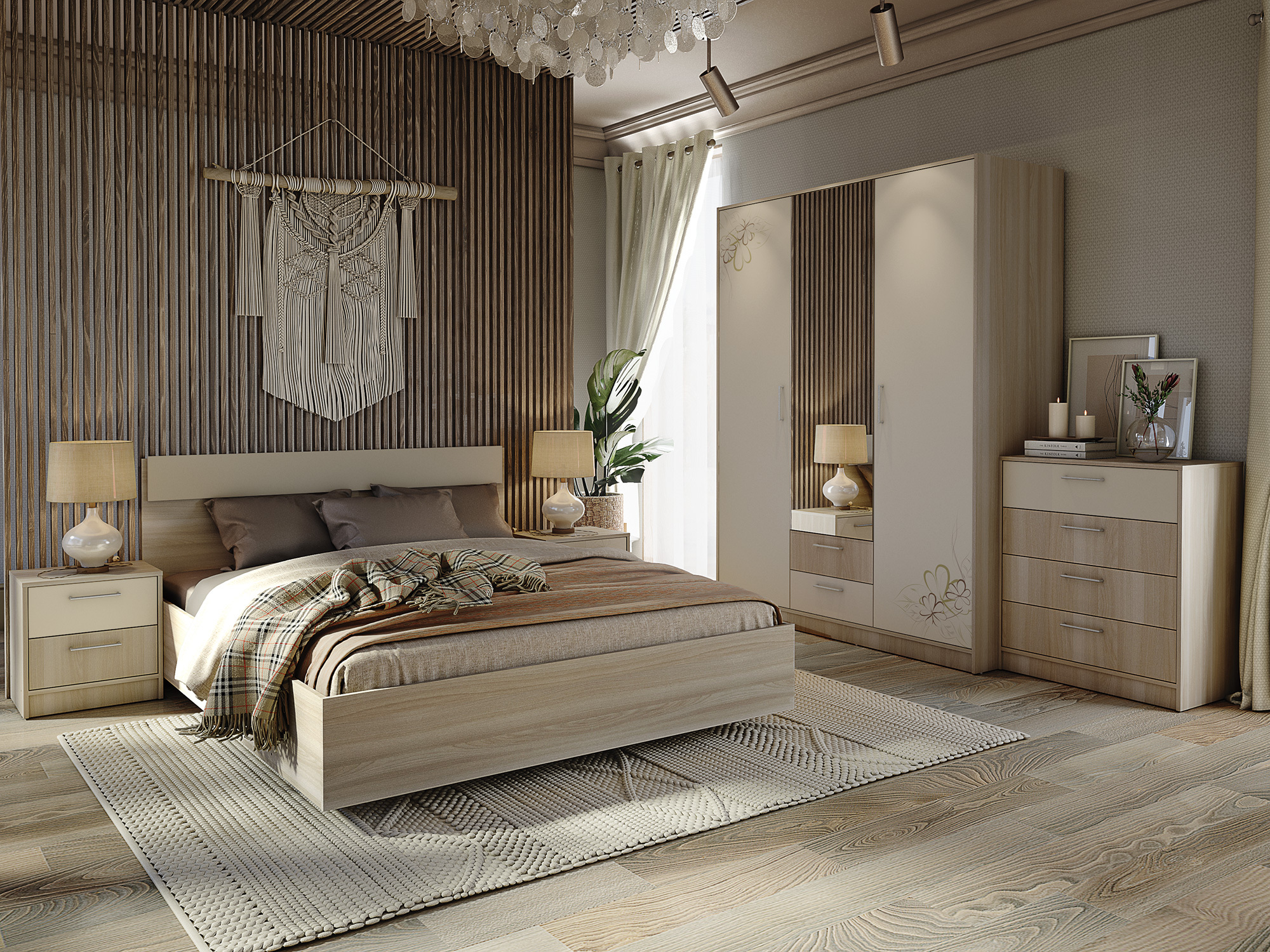 Комлект мебели для спальни Beneli Камила, кровать 160х200 см