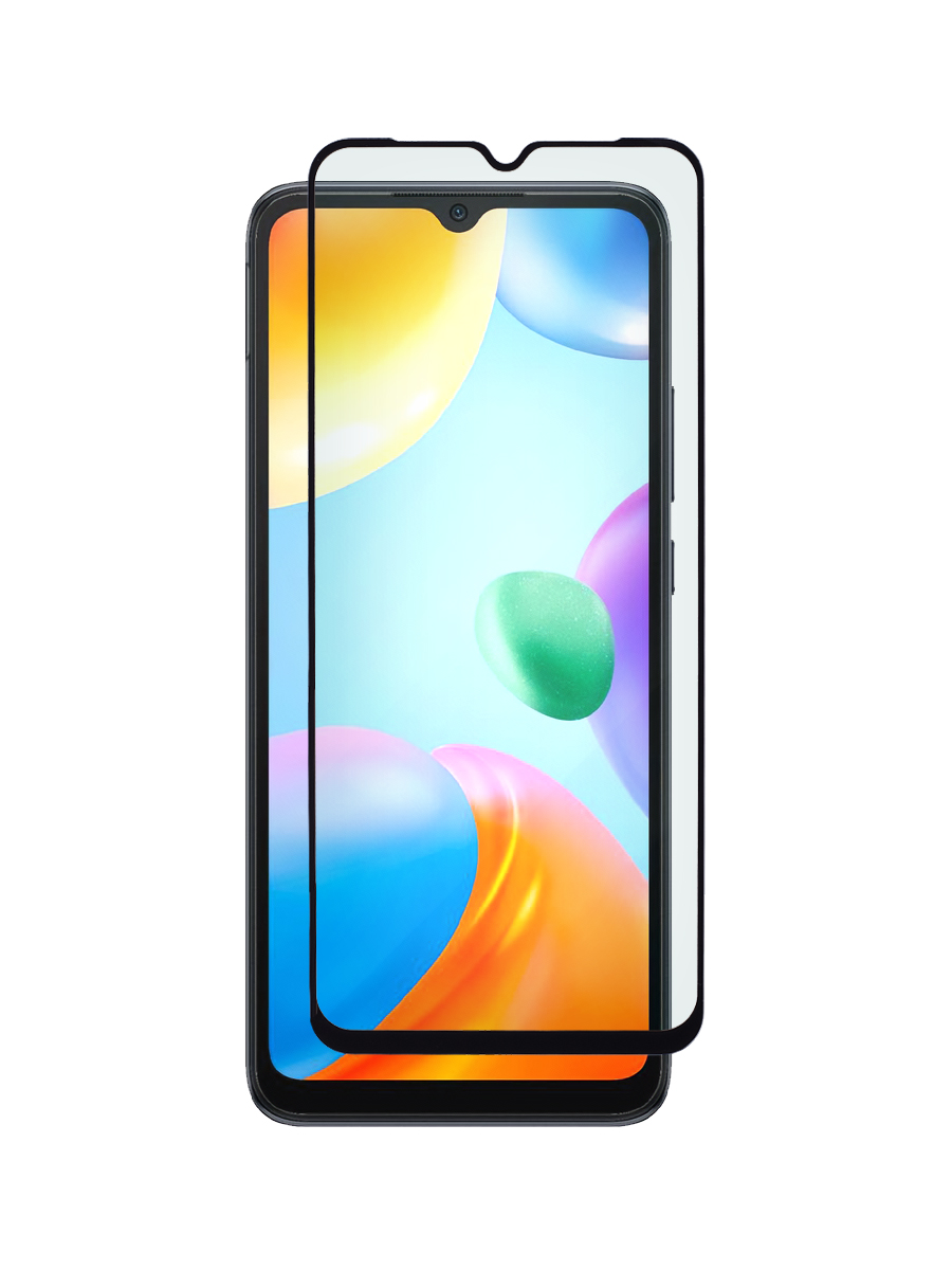 Защитное стекло для Xiaomi Poco C40, Redmi 10C 4G, 12C полноэкранное, с рамкой