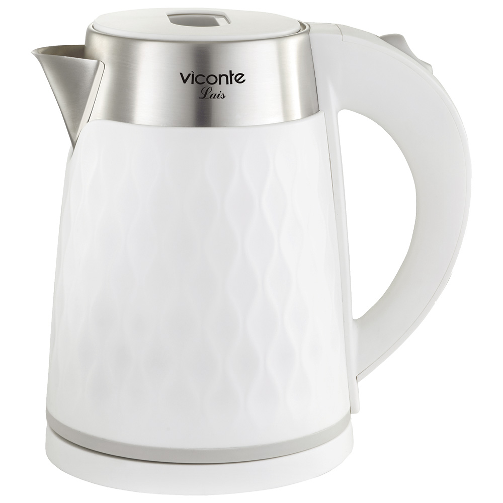 Чайник электрический Viconte VC-3300 1.7 л белый, серебристый