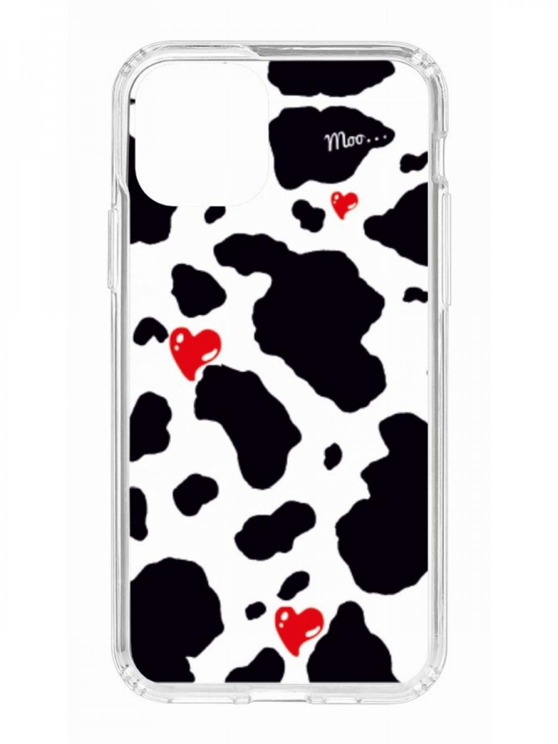 Противоударный чехол для iPhone 11 Pro Kruche Print MagSafe Корова прозрачный с рисунком