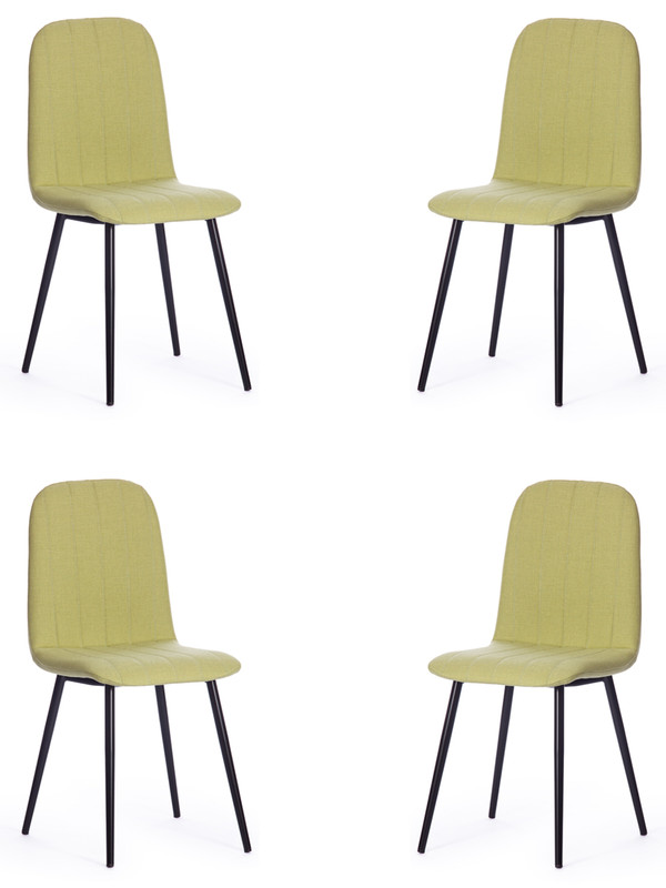 Комплект стульев 4 шт. TetChair ARC ткань,металл, фисташковый, черный