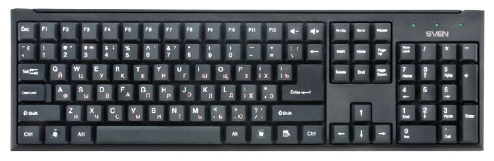 Проводная клавиатура Sven Standard 303 Black (SV-03100303UW)