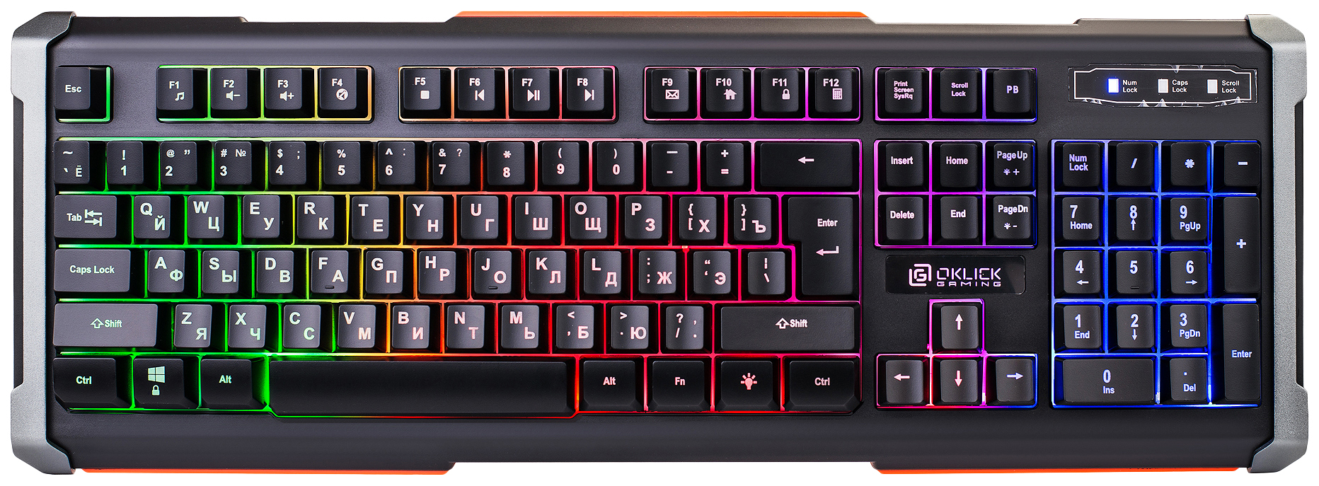 Проводная игровая клавиатура OKLICK 717G Gray/Black (476395)