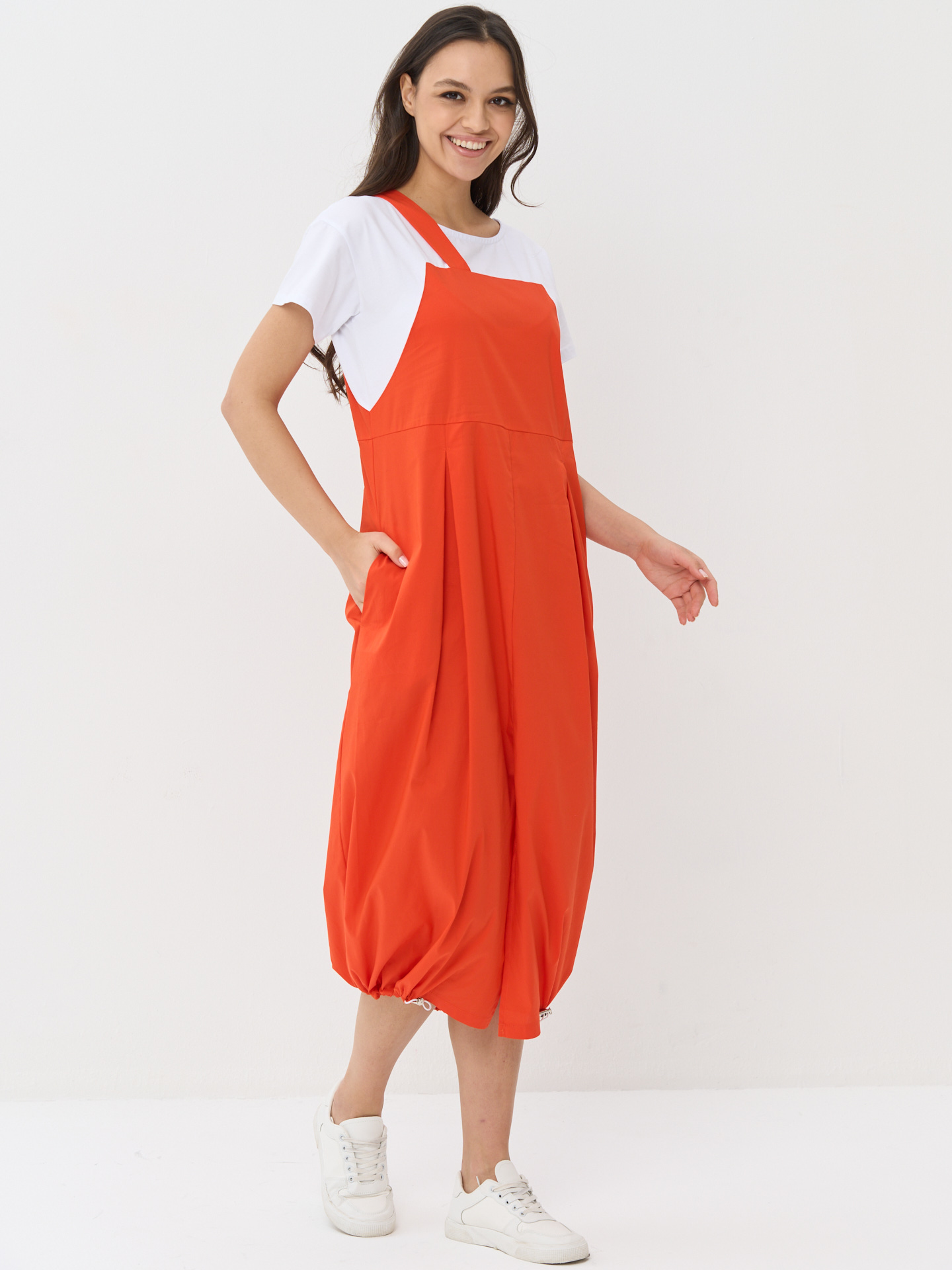 Платье женское VAY 5231-3733 оранжевое 46 RU