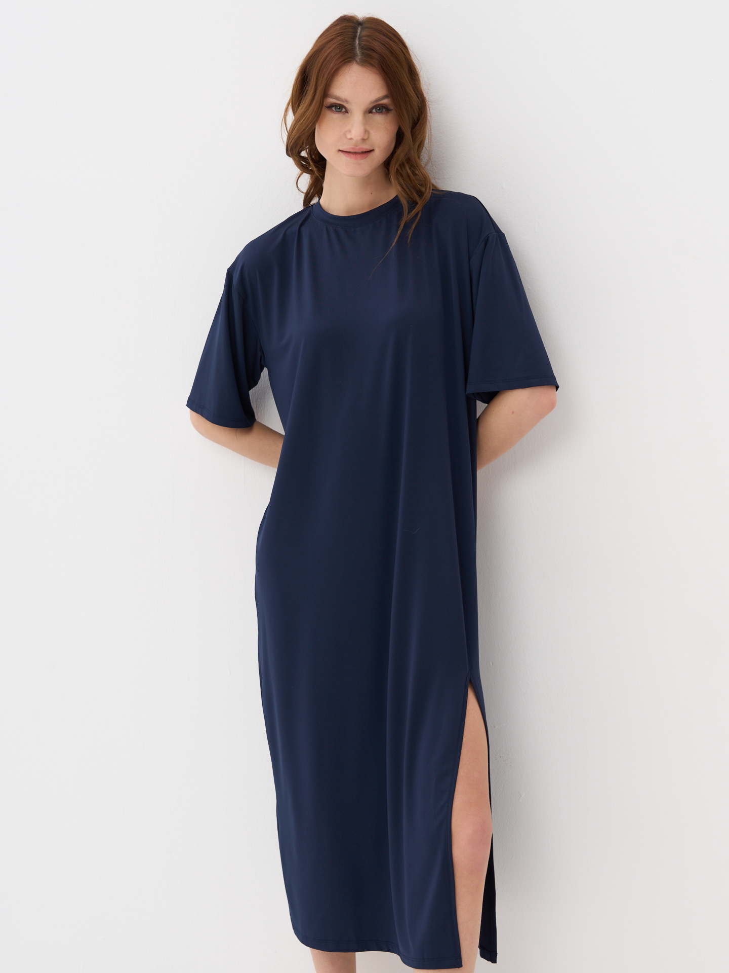 Платье женское VAY 5231-3739 синее 52 RU