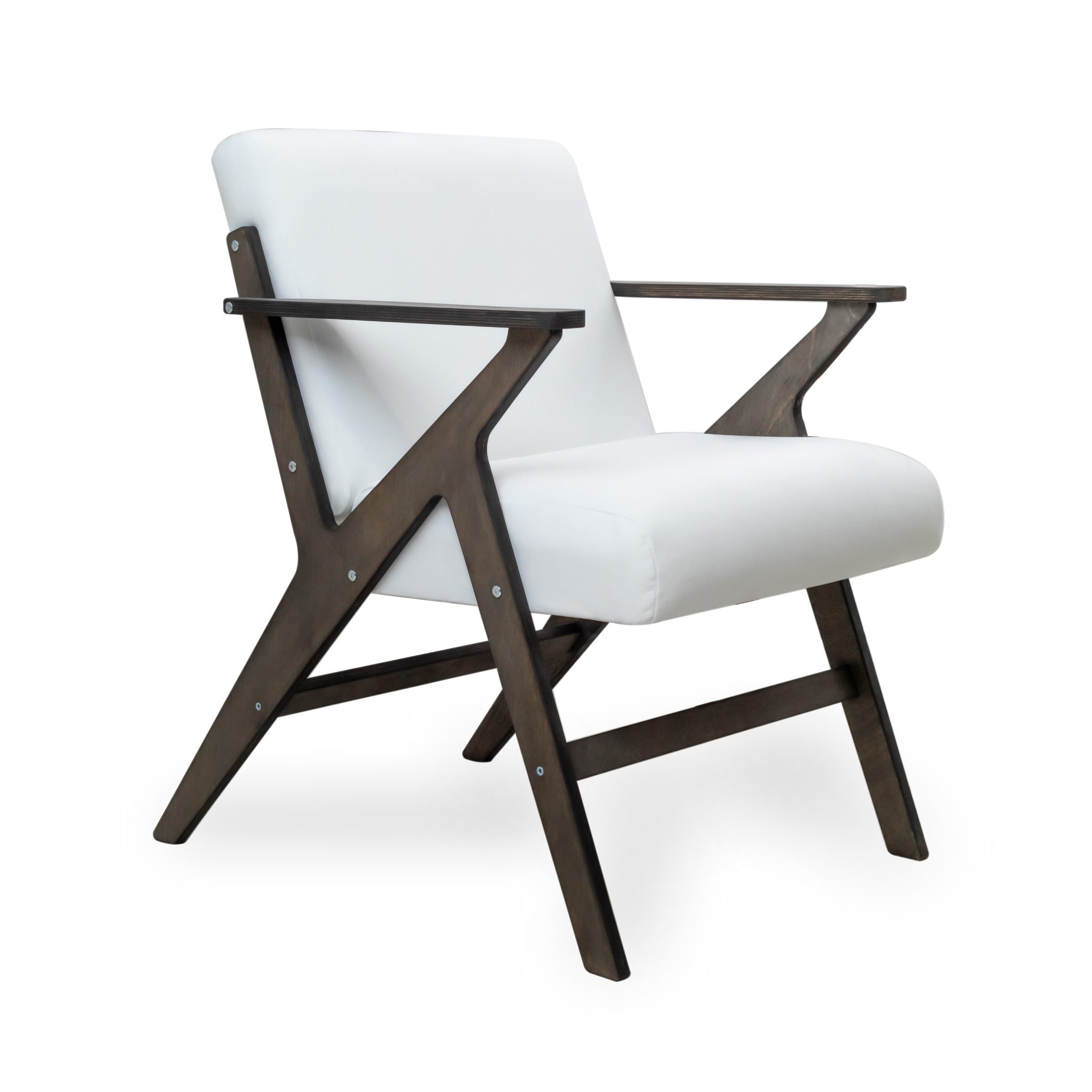 Кресло для отдыха Axioma.woodshop Винтаж 2, темный дуб/белый