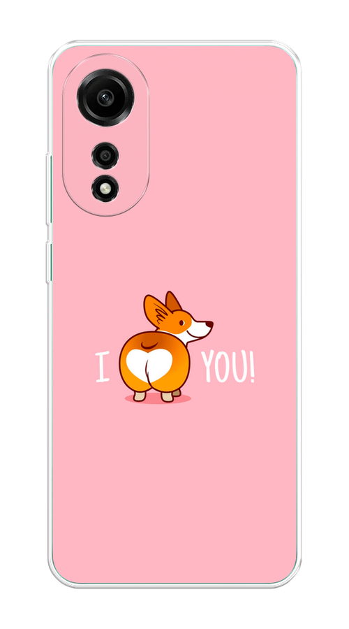 Чехол на Oppo A78 4G "Корги I love you"