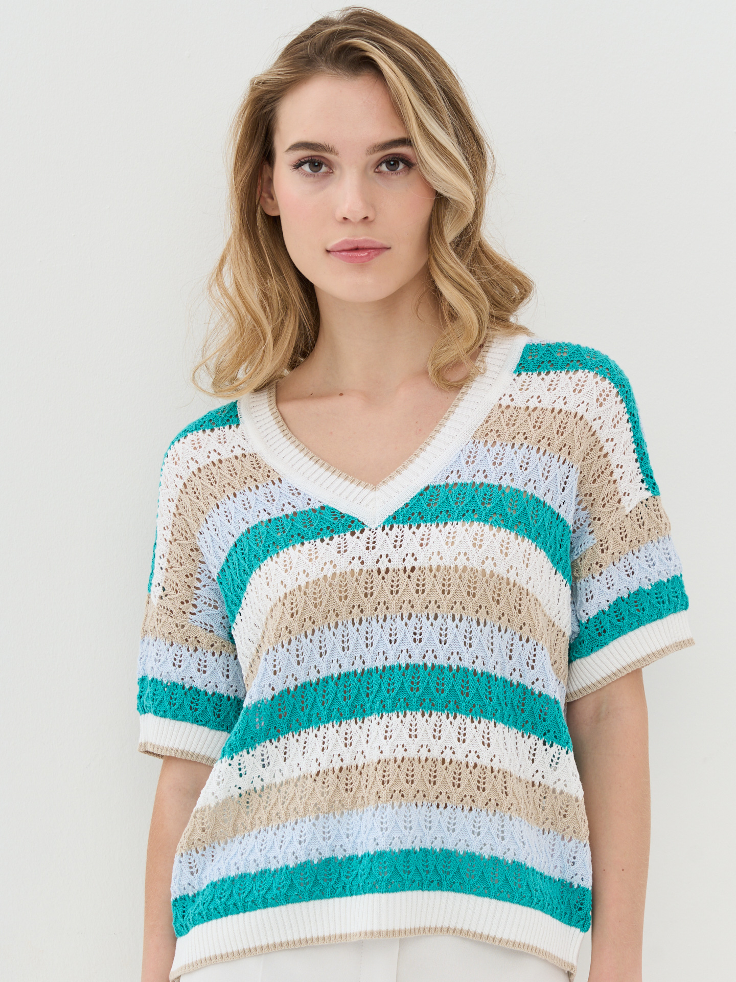 Пуловер женский VAY 5231-41250 разноцветный 50 RU