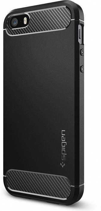 Чехол Spigen Rugged Armor (041CS20167) для iPhone 5/5S/SE (Black)