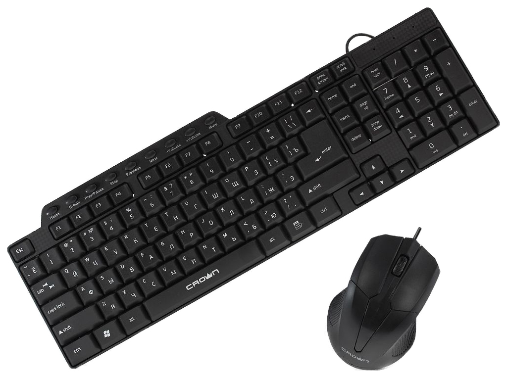 Комплект клавиатура и мышь Crown Micro CMMK-520B Черный