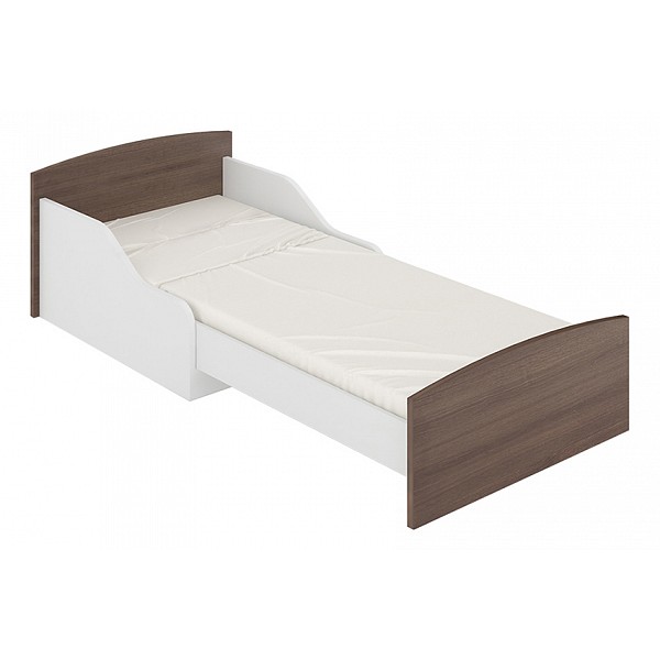 Кровать Мэрдэс Бартоло КТД 90х200 см, белый/коричневый