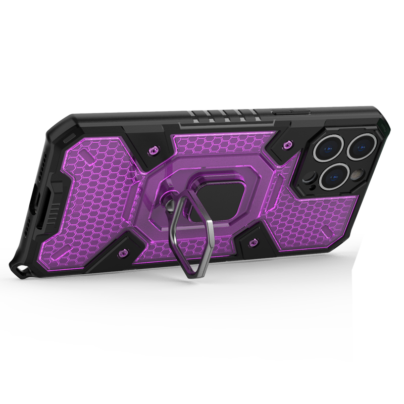 Противоударный чехол с Innovation Case с защитой камеры для iPhone 13 Pro Max (фиолетовый)