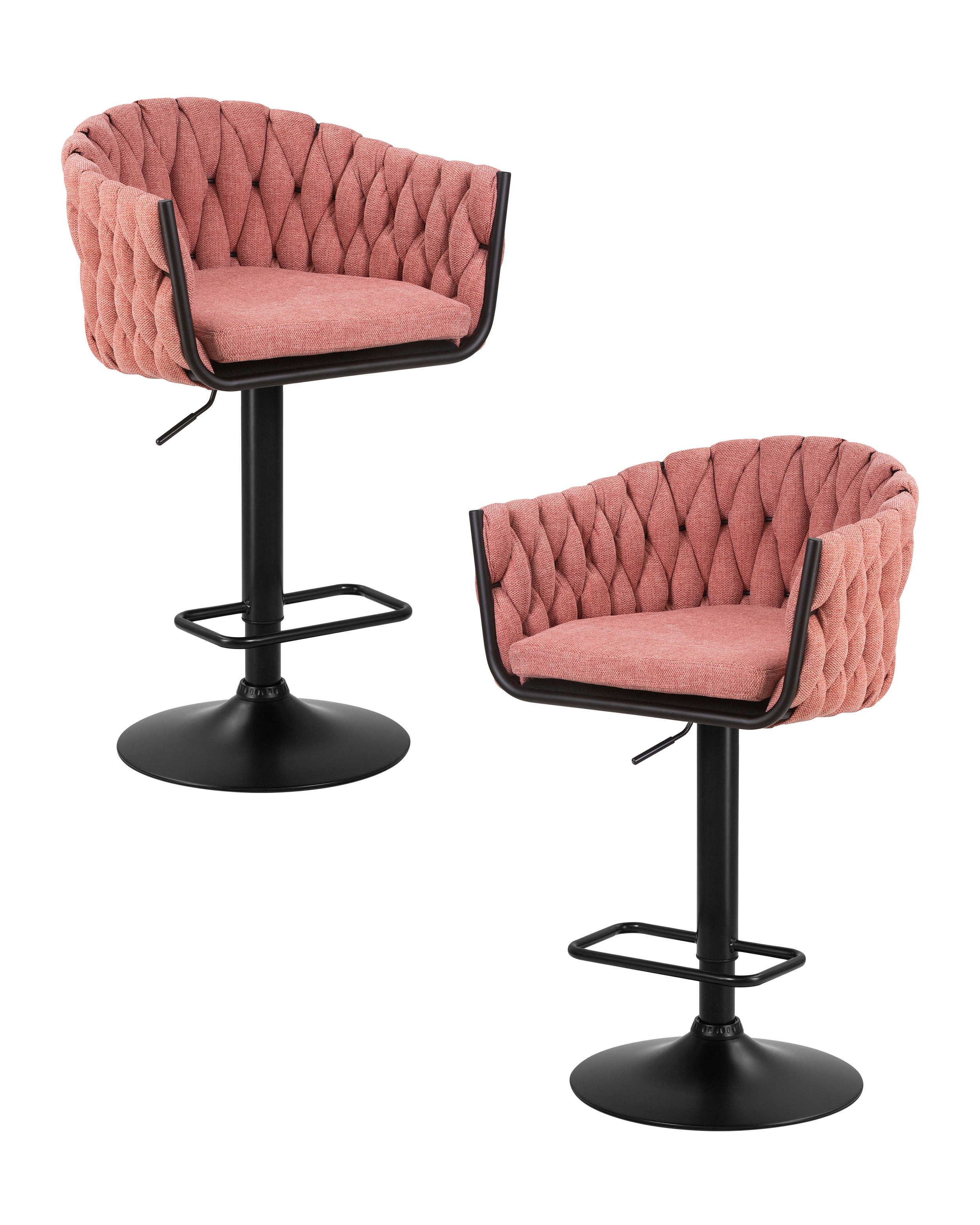 Барный стул DOBRIN LEON 2 шт розовая ткань