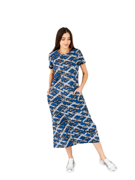 Платье женское BOMBACHO sel-ПЛК501 синее 44 RU