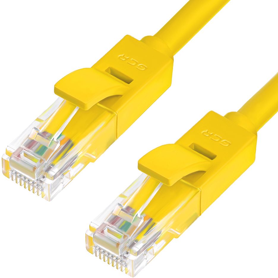 Кабель GCR RJ45-RJ45 2м M-M Yellow GCR-LNC02-2.0m