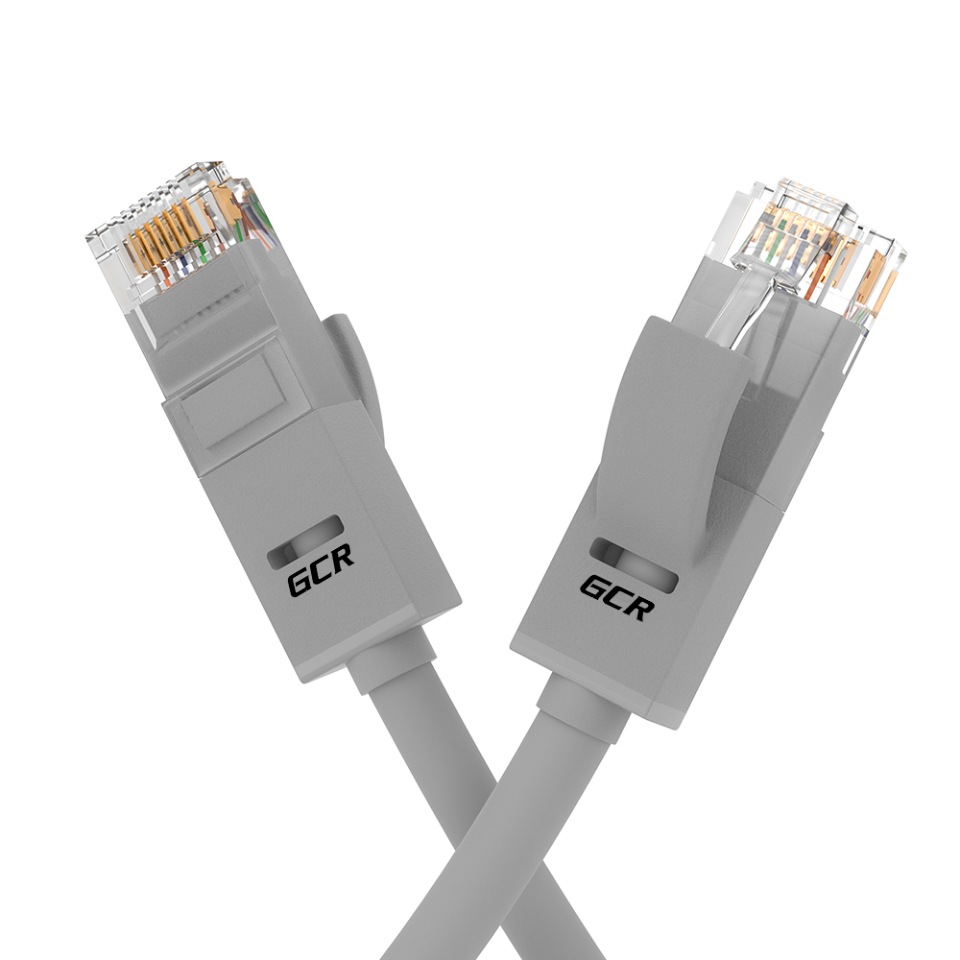 Кабель GCR RJ45-RJ45 1,5м M-M Grey GCR-LNC03-1.5m