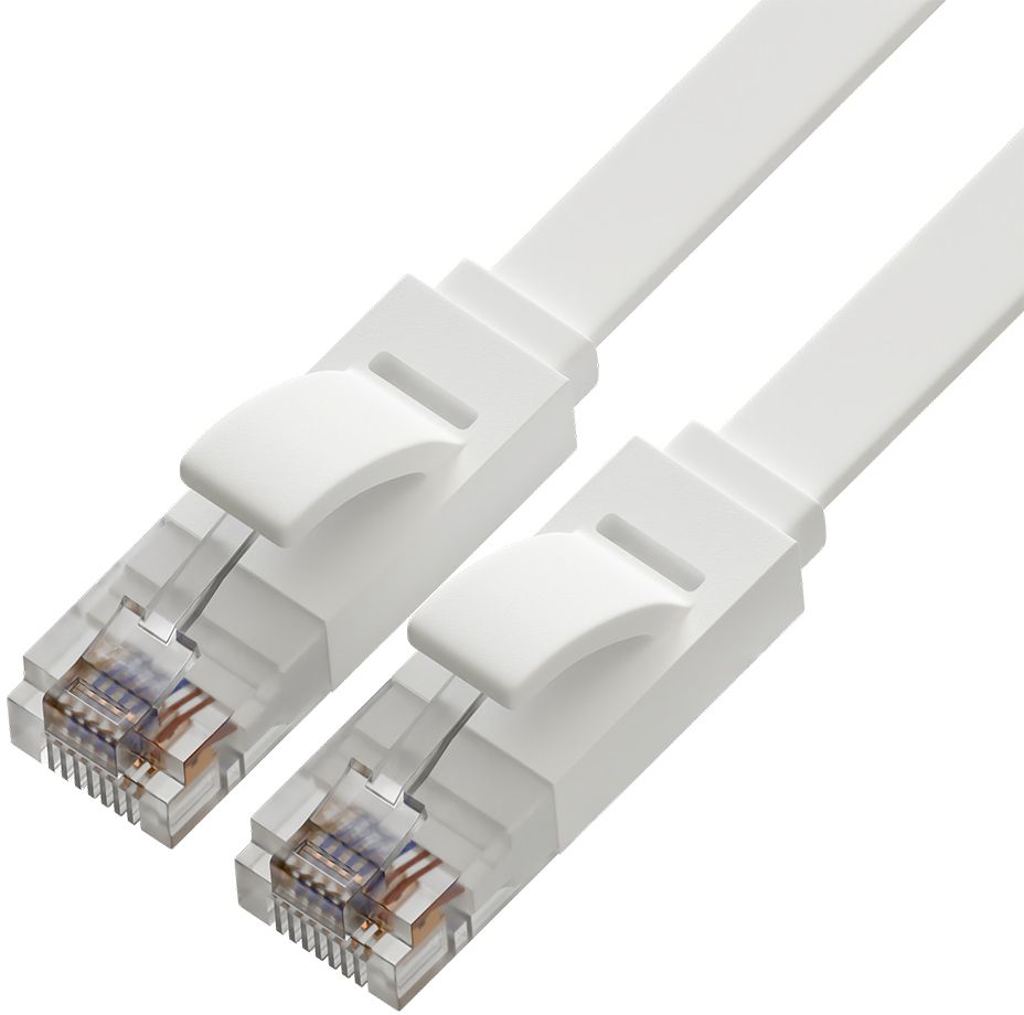 Кабель GCR RJ45-RJ45 M-M White GCR-51795