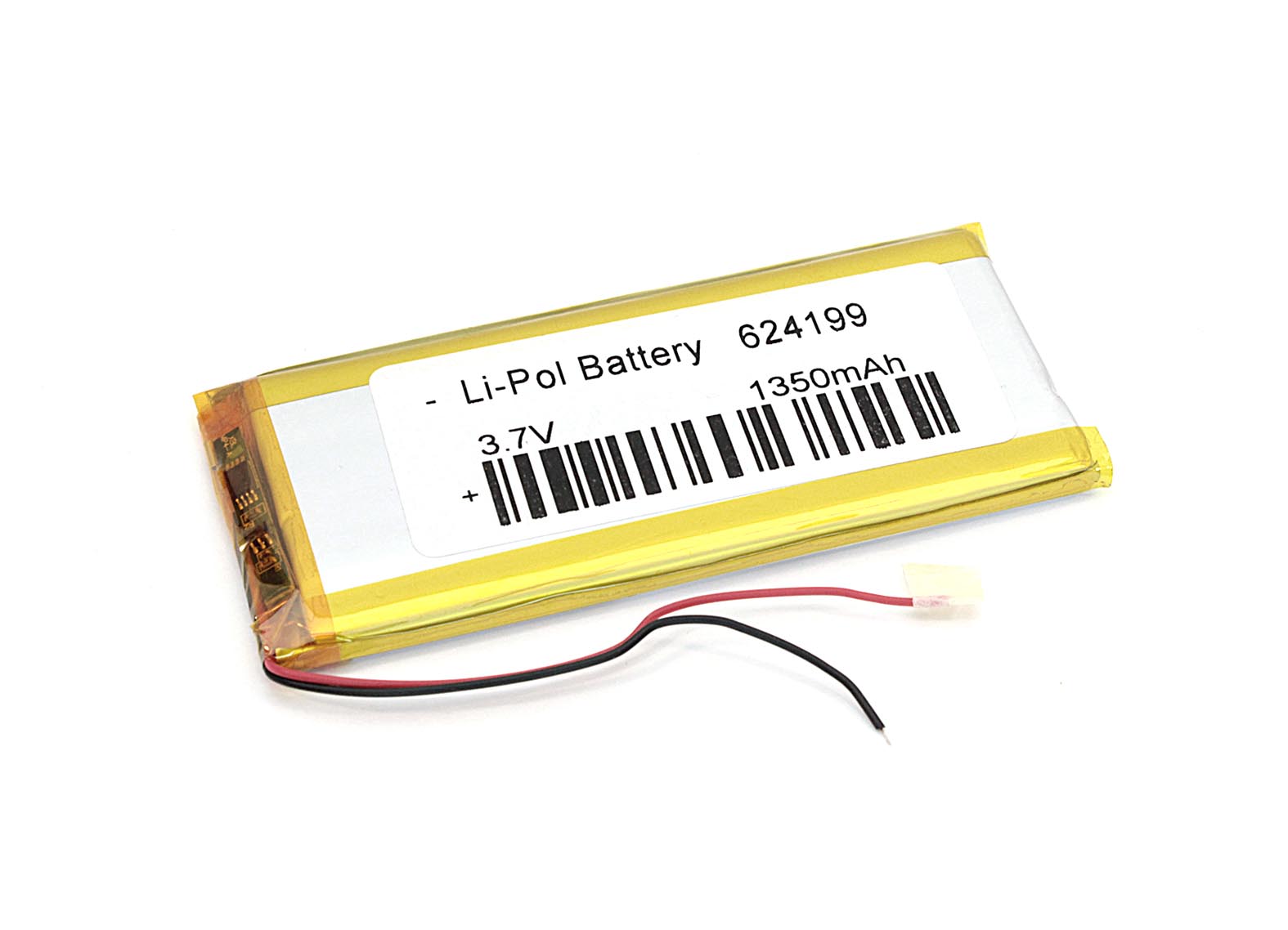 Аккумуляторная батарея OEM Li-Pol 6.2*41*99мм 2pin 3.7V/1350mAh