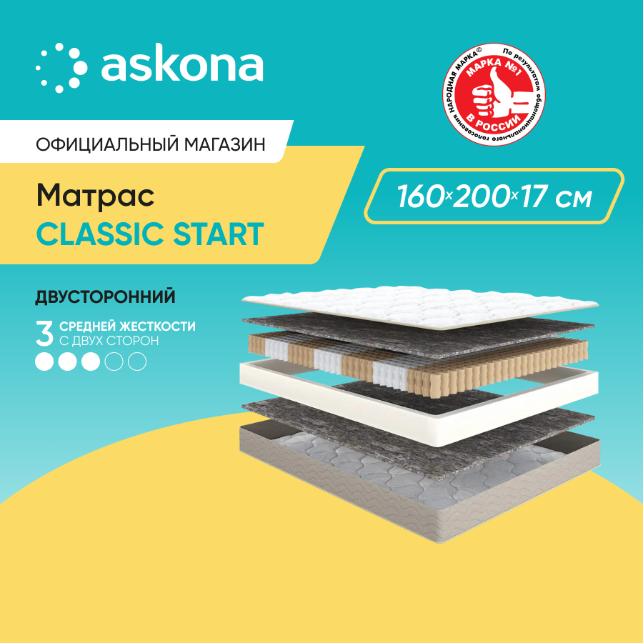 Матрас Askona Classic Start 160х200