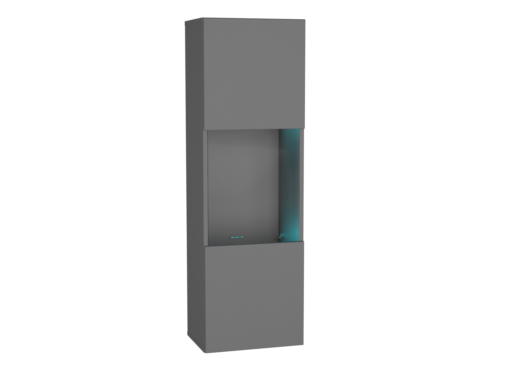Шкаф навесной НК-Мебель POINT 22 Серый графит