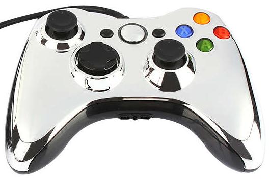 Геймпад NoBrand для PC/Xbox 360 Chrome Silver (Не оригинал)