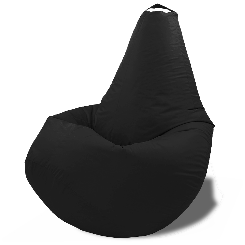 Кресло-мешок Puffmebel груша XXL черный