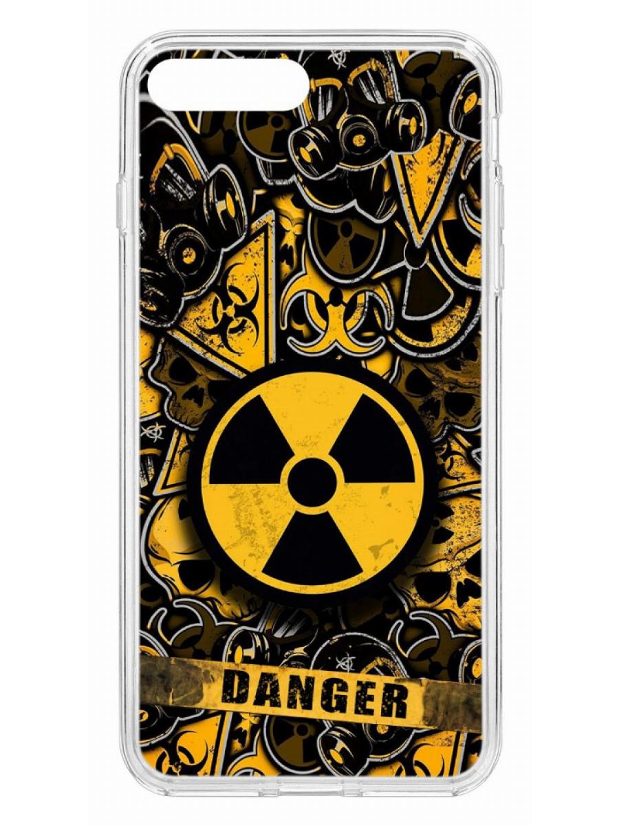 Противоударный чехол для iPhone 7 Plus /8 Plus КRUЧЕ Print Danger прозрачный с рисунком