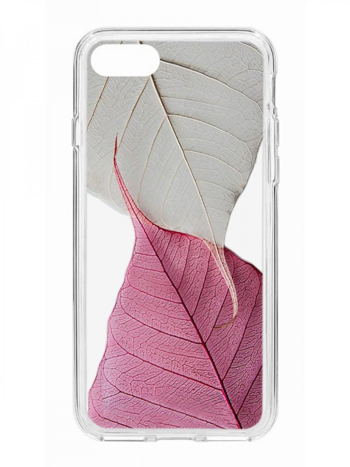 Чехол для Apple iPhone 7 /8 /SE 2020 КRUЧЕ Print Pink and white прозрачный с рисунком