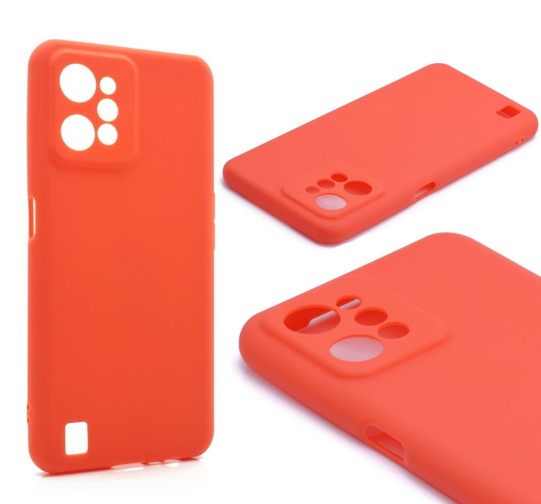 Силиконовый чехол TPU Case матовый для Realme C31 оранжевый