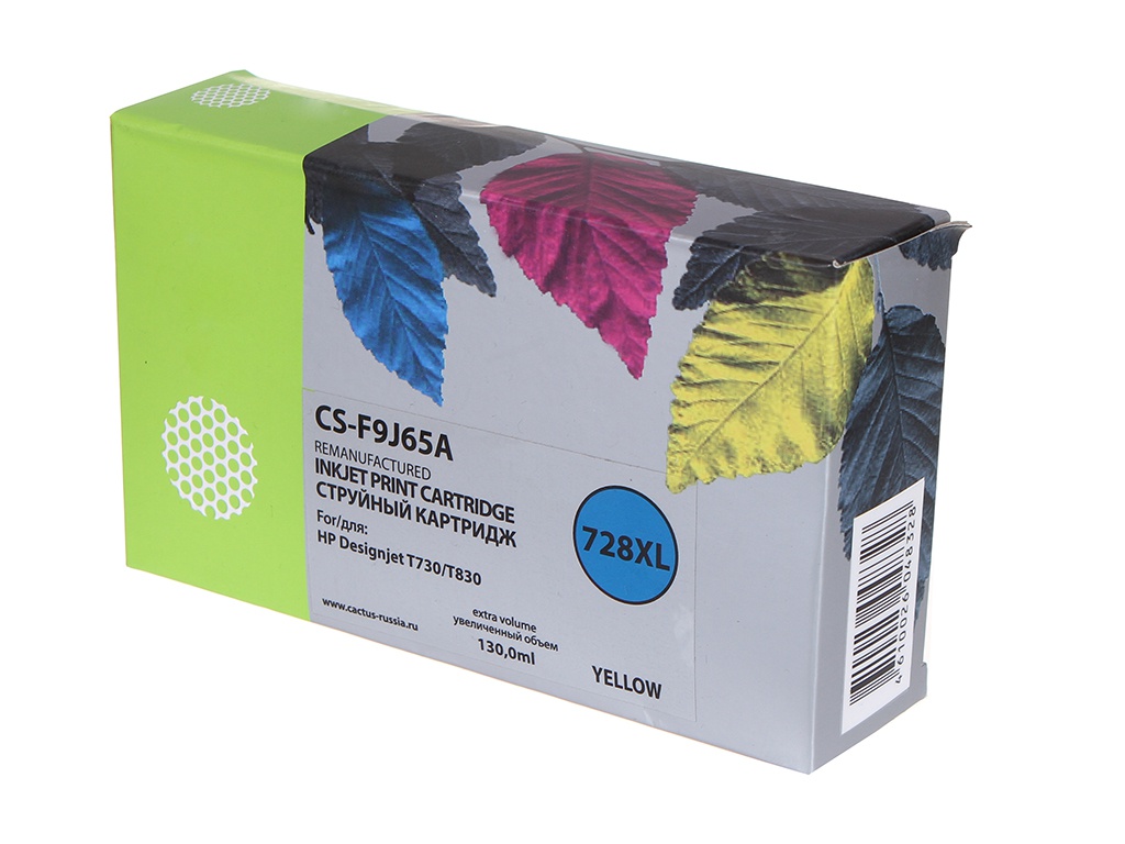 Картридж для струйного принтера CACTUS CS-F9J65A CS-F9J65A Yellow, совместимый