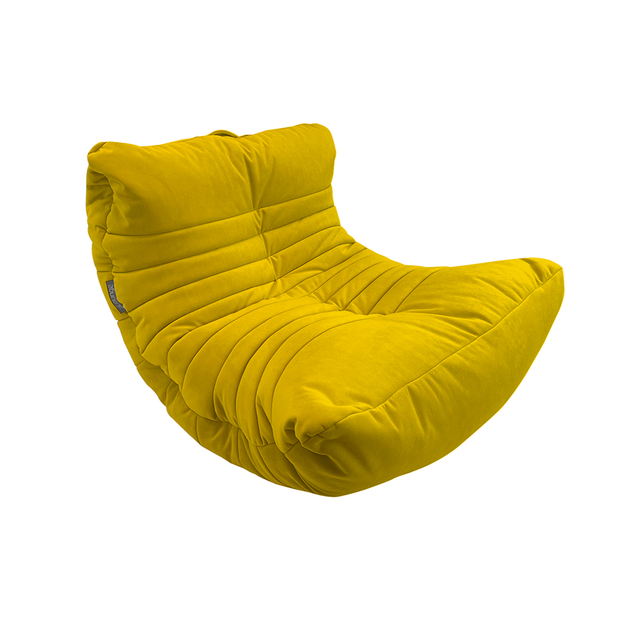 Кресло-мешок нового формата aLounge - Acoustic Sofa - Yellow Shine (велюр, желтый)
