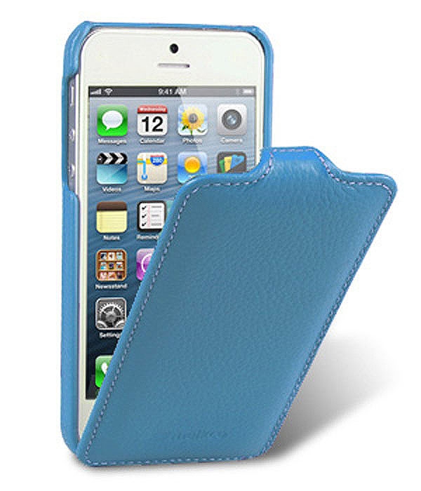 Чехол Melkco для Apple iPhone 5/5S/iPhone SE - Jacka Type, голубой, кожаный